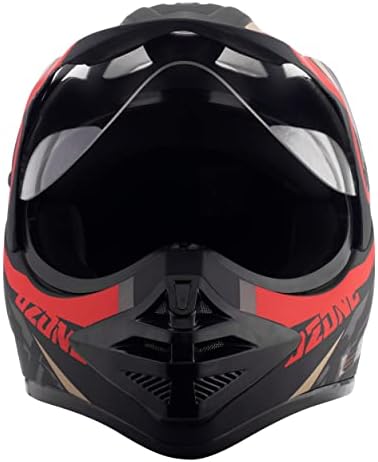 Ozone Full FACE Riding Helmet Ample Plain and Designer (Ample-Plain ...