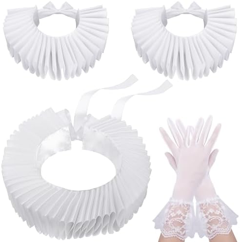 Amazon.com: Wehhbtye 4 Pcs Halloween Renaissance Collar Cuff Set with ...