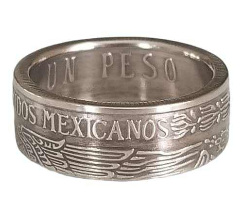 Amazon.com: Mexico 1 Peso Coin Ring | Mexican Ring | Handmade Rings ...