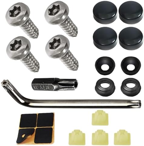 Amazon.com: Car License Plate Screws Kit, Anti Theft Stainless Steel ...