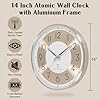 Amazon.com: Aurowit Atomic Analog Wall Clock 14 Inch Battery Operated ...