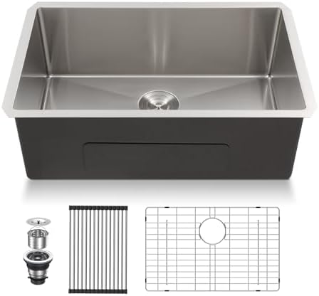Lordear 26 inch Undermount Kitchen Sinks Stainless Steel Single Bowl ...