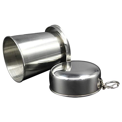 Stainless Steel Collapsible Mugs, Set of 3 Expandable Telescopic Mugs ...