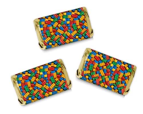 Amazon.com: 36 Building blocks Mini chocolate candy bar labels ...