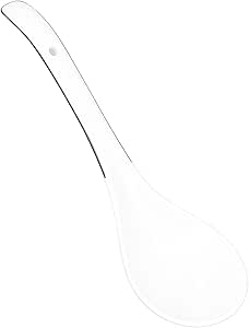 Amazon.com | Porcelain Spoon White Large Long Handle Ceramic Soup Ladle ...