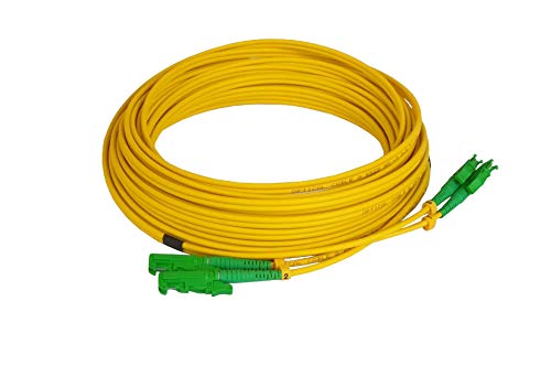 Fibre Optic Cable – 15m OS2 Yellow E2000/APC to E2000/APC Male Duplex 9 ...