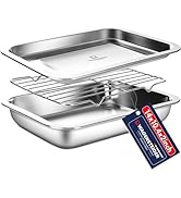 Amazon.com: Stainless Steel Food Prep Container with Rack & Lid (Tray ...