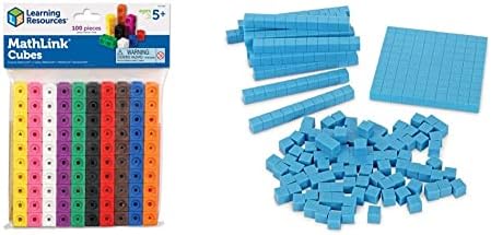 Learning Resources MathLink Cubes - Set of 100 Cubes, Ages 5+, Develops ...