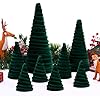 Amazon.com: Liliful 8 Pieces Christmas Velvet Trees Set Modern ...