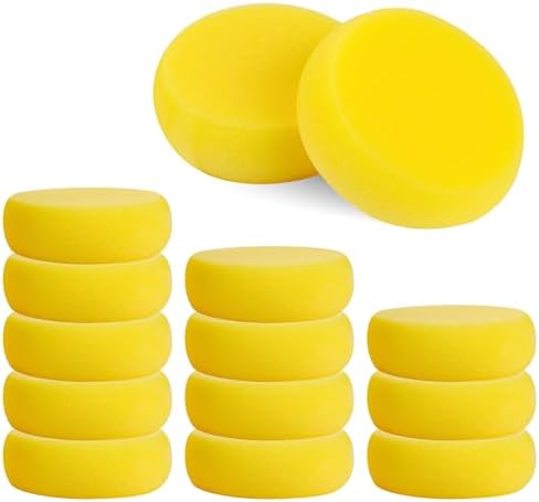 12 Pcs Pottery Sponges,Round Painting Sponge 3inch Yellow Artist ...