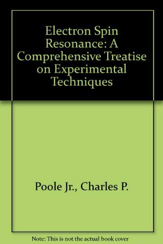 Electron Spin Resonance: Charles P. Poole Jr.: 9780471046783: Amazon ...