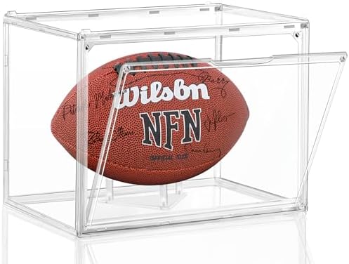 Amazon.com: Fitense Football Display Case Acrylic Clear, Football Stand ...