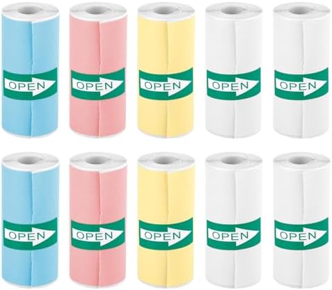 Amazon.com: 10 Rolls Self Adhesive Thermal Printer Paper, 2.17x0.98in ...