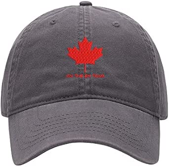 Baseball Cap Men Canada On The Eh Embroidered Washed Cotton Dad Hat ...