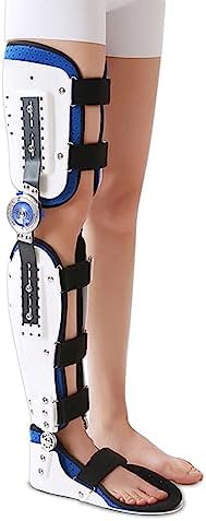 Amazon.com: Knee Joint Fixed Brace Full Leg Brace Adjustable Knee ...