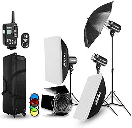 Godox E300 Strobe Studio Flash Light Kit 900W - Photographic Lighting ...