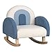 Amazon.com: Costzon Kids Blue Rocking Chair with Solid Wood Frames ...