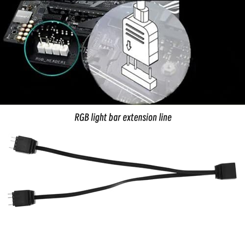 OTOTEC 2PCS RGB Light Strip Extension Cables 3Pin Extension Connector ...