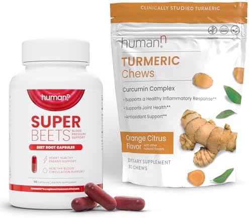 Amazon.com: humanN SuperBeets Beet Root Capsules and Turmeric Chews ...