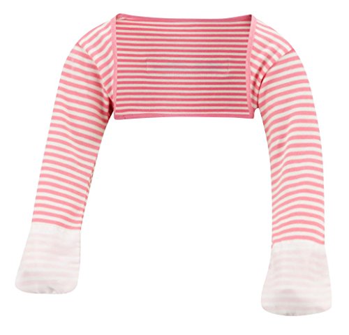 ScratchSleeves | Baby Girls' Stay-On Scratch Mitts Stripes | Pink and ...