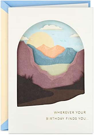 Amazon.com: Hallmark Signature Birthday Card (Mountain Sunset)