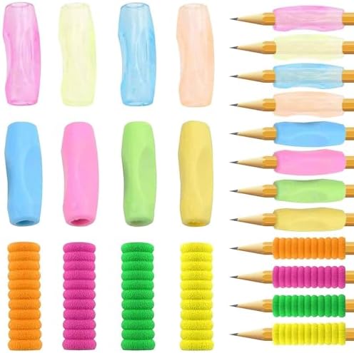 12Pcs Pencil Grips for Children, Children's Silicone Pen Grips Foam Pen ...