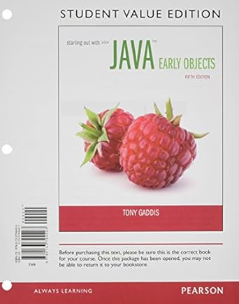Starting Out with Java: Early Objects, Student Value Edition plus ...