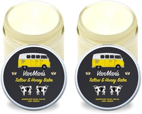 Amazon.com: Vanman's Tallow and Honey Balm With No Added Scent (2 Pack ...