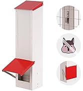 Amazon.com : KHEARPSL Galvanized Wall Mount Chicken Feeder No Waste ...