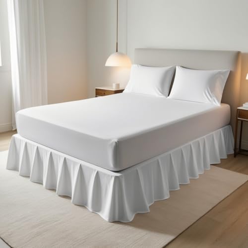 100% Egyptian Cotton Fitted Valance Sheet – 16"/40cm Extra Deep Pocket ...