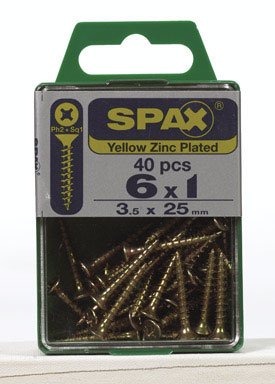 SPAX SCRW FH 6X1 YLWBX40: Wood Screws: Amazon.com: Industrial & Scientific