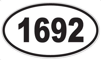Amazon.com - Number 1692 Oval Sticker