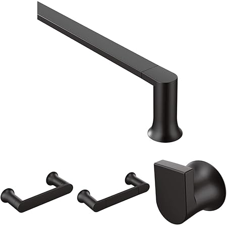 Moen Genta Matte Black Modern 6.8-Inch Length Hand -Towel Bar for ...
