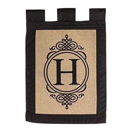 Amazon.com : Briarwood Lane Classic Monogram Letter H Garden Flag ...
