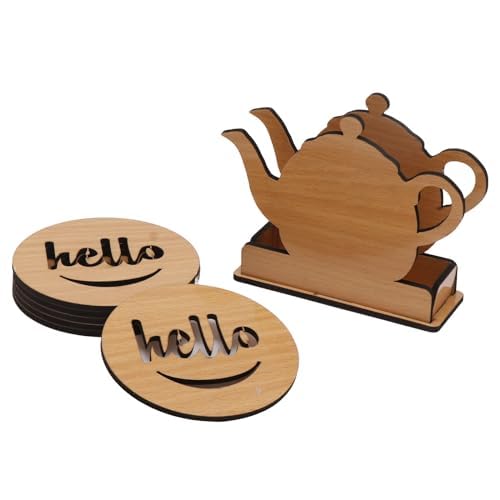 INSIGNIA WORLD Wooden Antique Style Kettle Shape Designer Coaster for ...