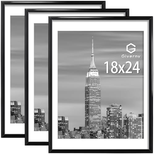 Amazon.com - Giverny 18 x 24 Picture Frame Black 3 Pack, Poster Frames ...
