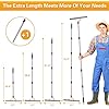 Amazon.com : 6.4FT Thatch Rake, 15-Inch Dethatcher, 19 Steel Tines ...