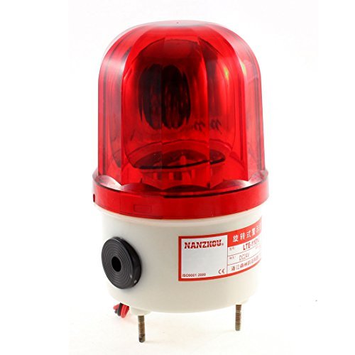 DC 24V 10W Industrial Alarm System Red Rotating Buzzer Warning Light ...