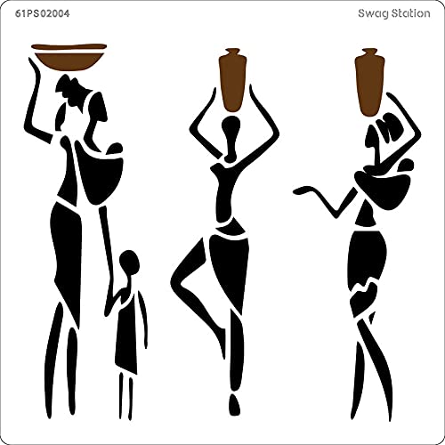 Buy SWAGSTATION Tribal Errands Reusable Template Stencils for Craft and ...