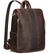 S-ZONE Women Soft Leather Backpack Antitheft Rucksack Ladies Shoulder ...