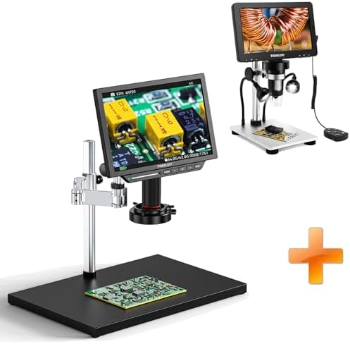 Amazon.com : DM9+TOMLOV TM4K Max 4K Digital Microscope 2000x, 52MP Spin ...