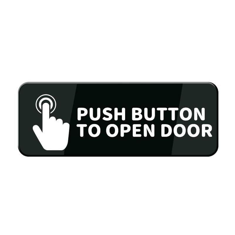 Amazon.com : Push Button To Open Door Sign For House Door, Easy To ...