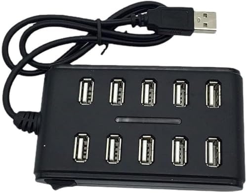 Amazon.com: 10 Port Hub USB 2.0 High Speed Multiple Splitter Adapter ...