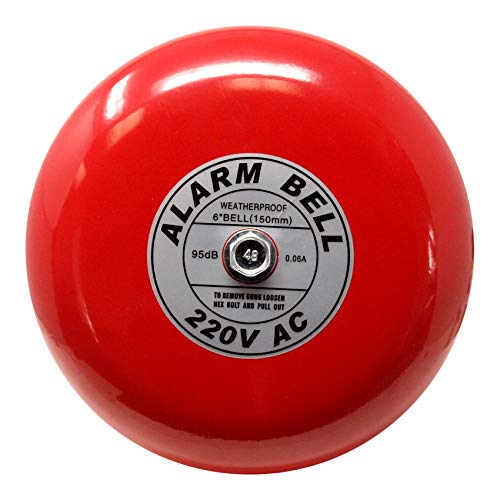 Fire Alarm Bell, 6", 220 VAC, Security Bell 220 Volt AC | WantItAll
