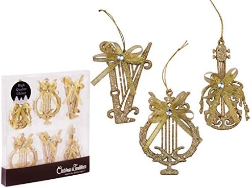 Amazon.com: CYISONAL 21 Pcs Mini Gold Musical Instruments Christmas ...