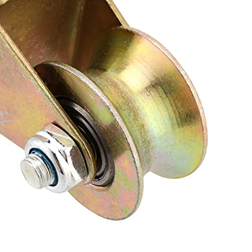 MANCHAP 6 Pack 2 Inch U Groove Wheel Pulley, Steel U-Type Groove Wheel ...