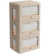 Amazon.com - 2 Pack Clothes Storage Bins Foldable Storage Box with ...