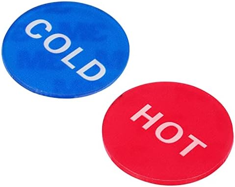Amazon.com: PATIKIL Self Stick Hot/Cold Water Label, 2 Pairs/4 Pack ...
