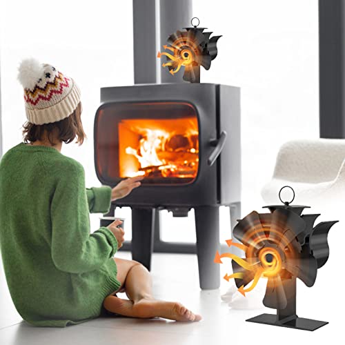 5 Blades Woodburner Stove Fan,Stove Fans Log Burners,Wood Burner Fans ...