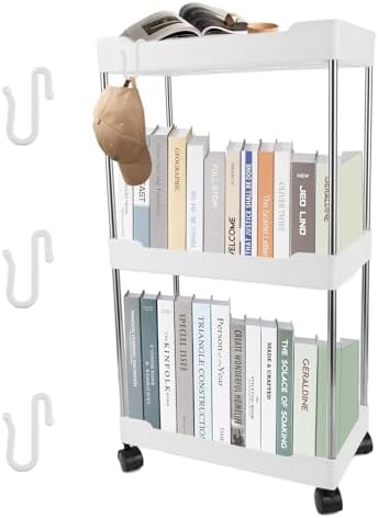 YOUNTHYE Küchenwagen Schmal 60x35x21cm Küchenwagen mit 3 Ebenen ...